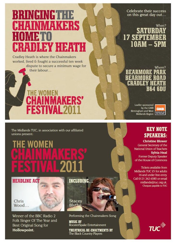 TUC Women Chainmakers’ festival of Cradley Heath – Wolverhampton ...