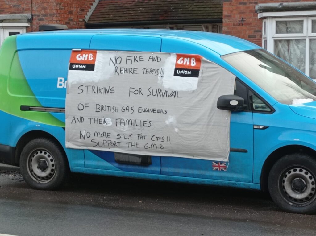 NATIONAL STRIKE BY GMB MEMBERS AT BRITISH GAS – Wolverhampton, Bilston ...