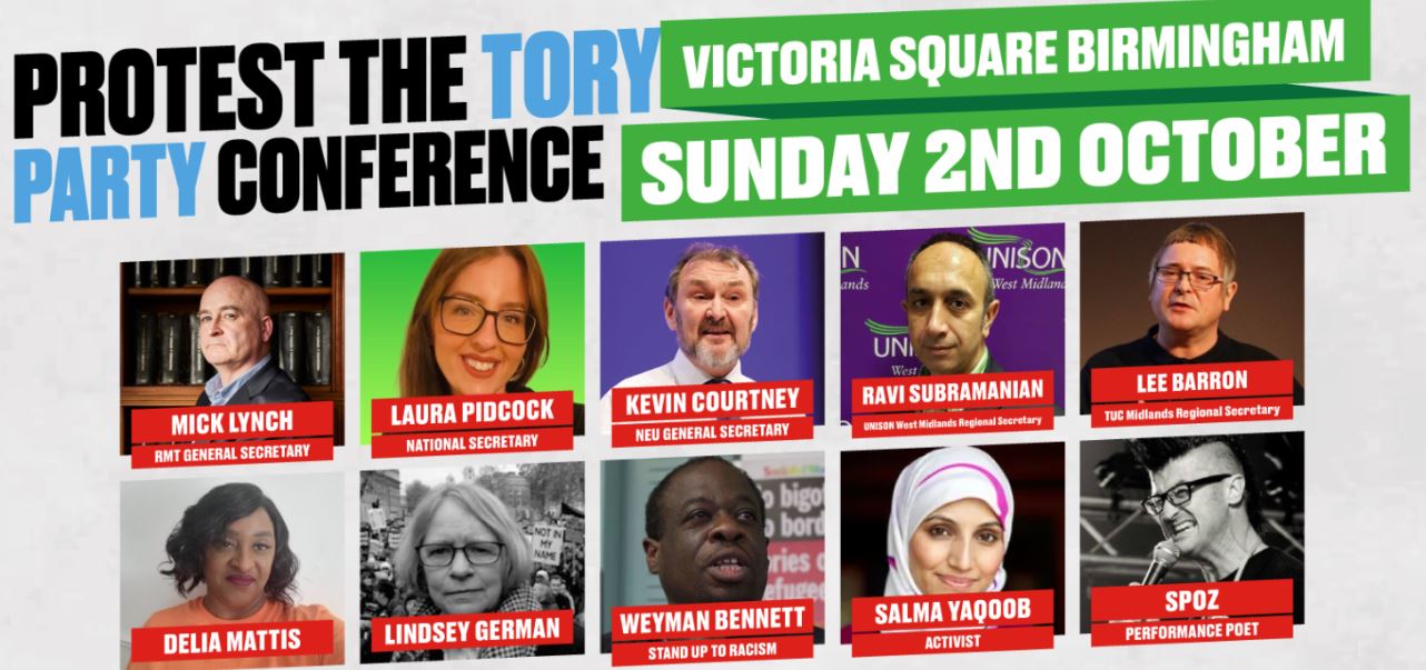 Protest the Tory Conference in Birmingham 2022 – Wolverhampton, Bilston ...