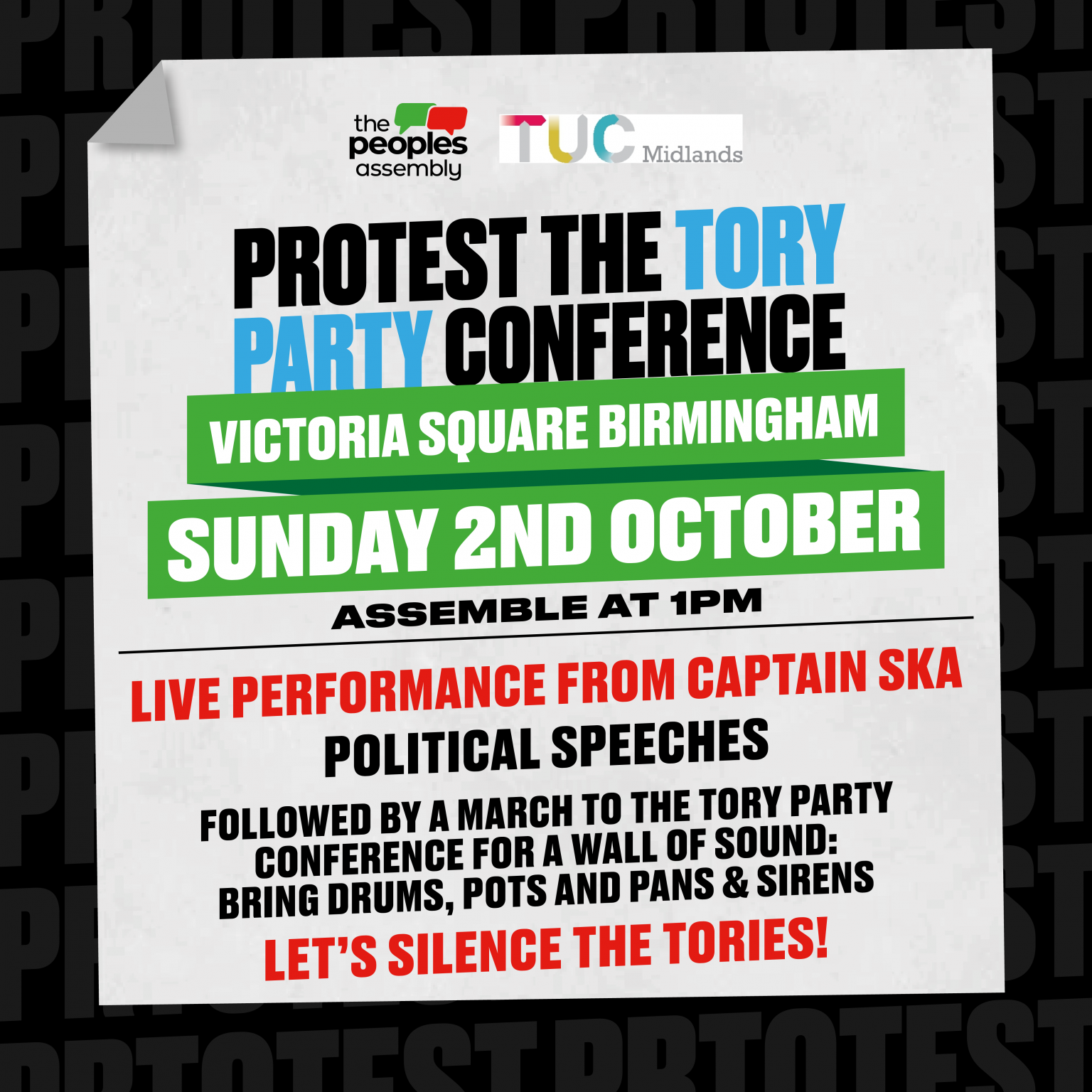 Protest the Tory Conference in Birmingham 2022 – Wolverhampton, Bilston ...